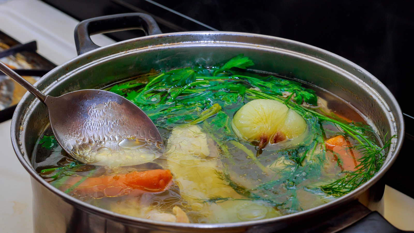 All You Need Is A Metal Spoon To Skim Fat From Stock