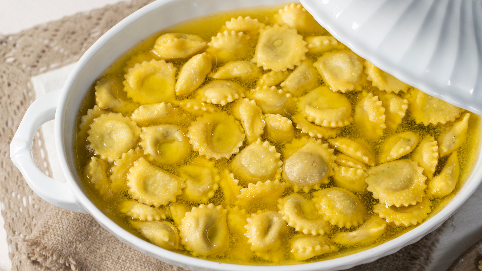 Anolini Is The Classic Italian Pasta Served In A Rich Broth