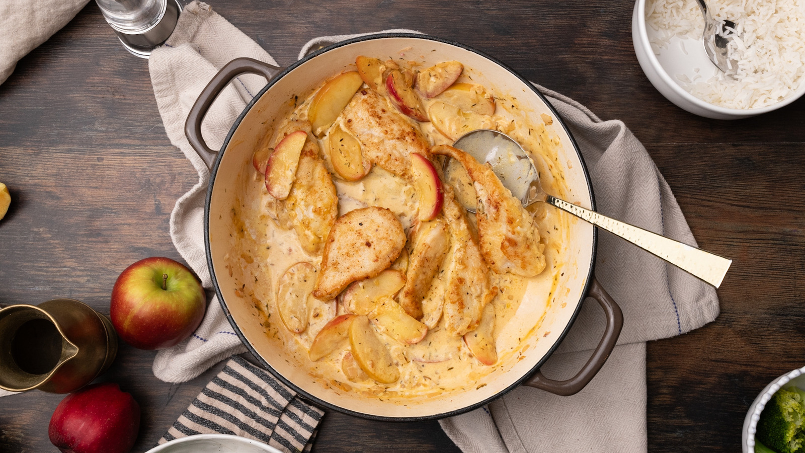 Apple Chicken Skillet With Mustard Cream Recipe