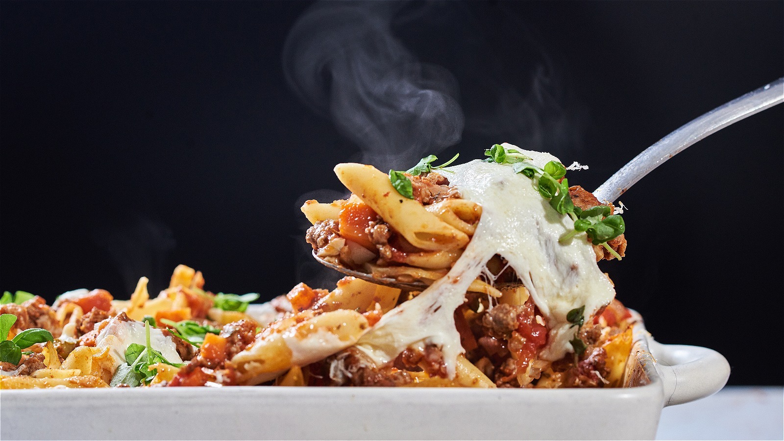 Bubbly Cheesy Mostaccioli Recipe