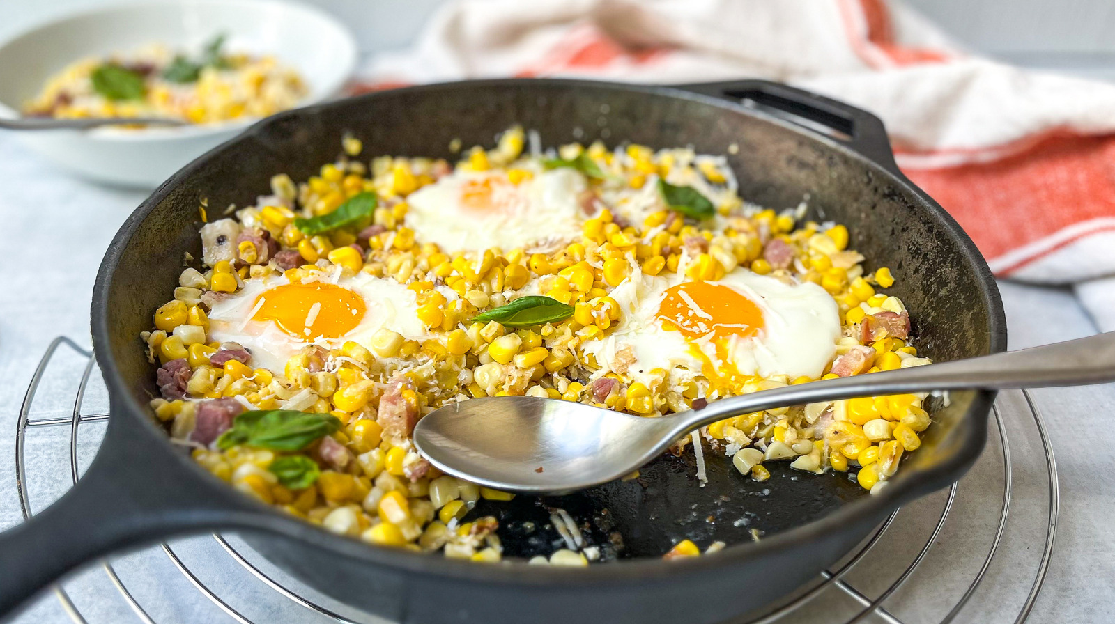 Carbonara-Style Corn Shakshuka Recipe