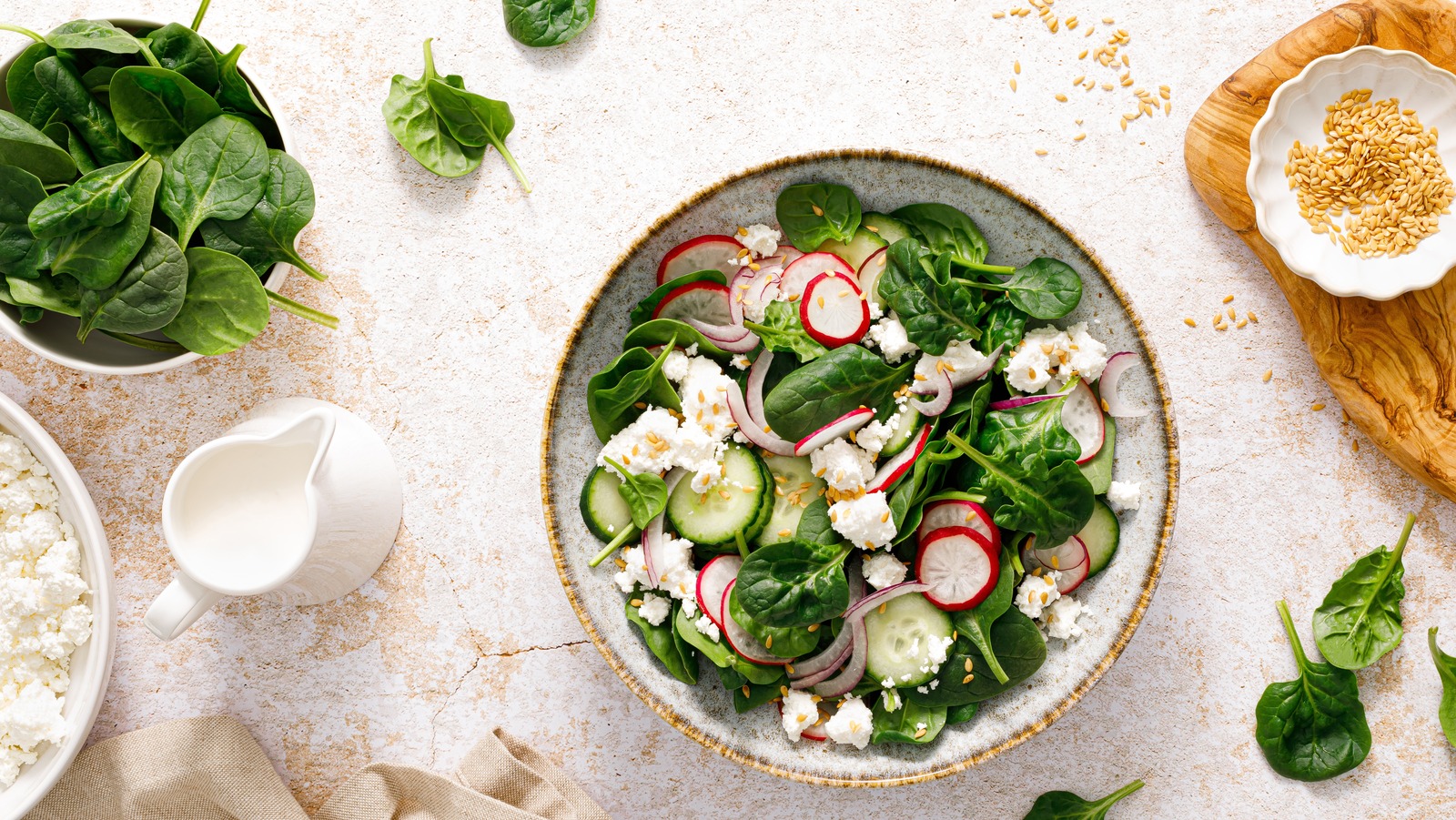 Put Your Salad On Top Of A Base Of Cottage Cheese For More Protein