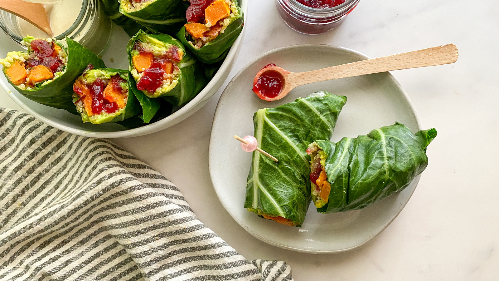 Cranberry Collard Green Rolls Recipe