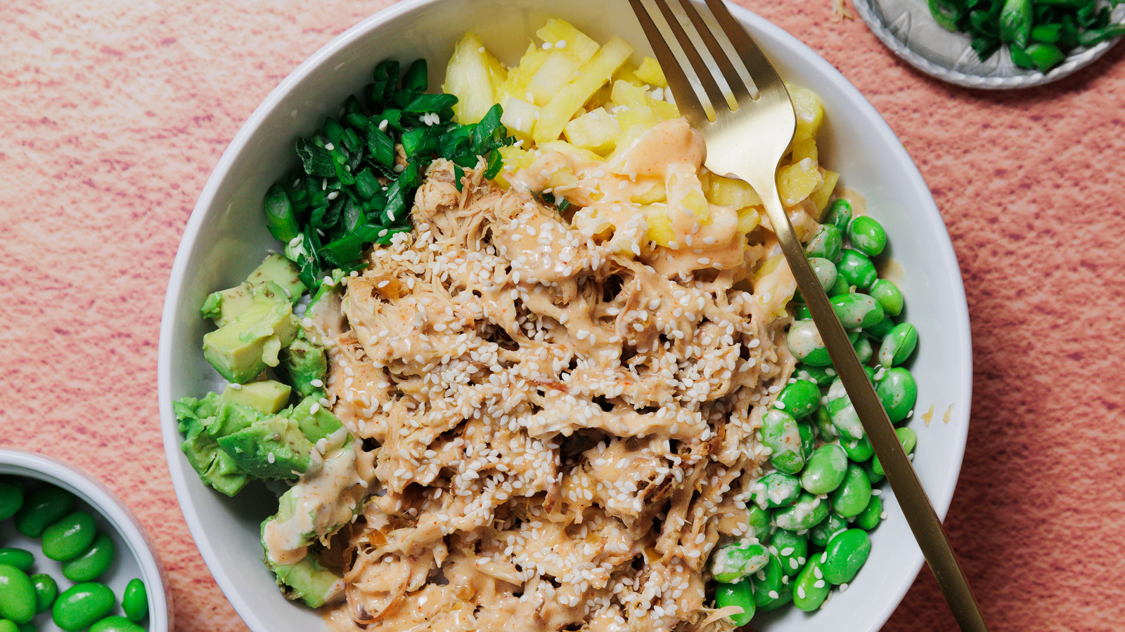 Crockpot Hawaiian Shredded Chicken Bowl Recipe