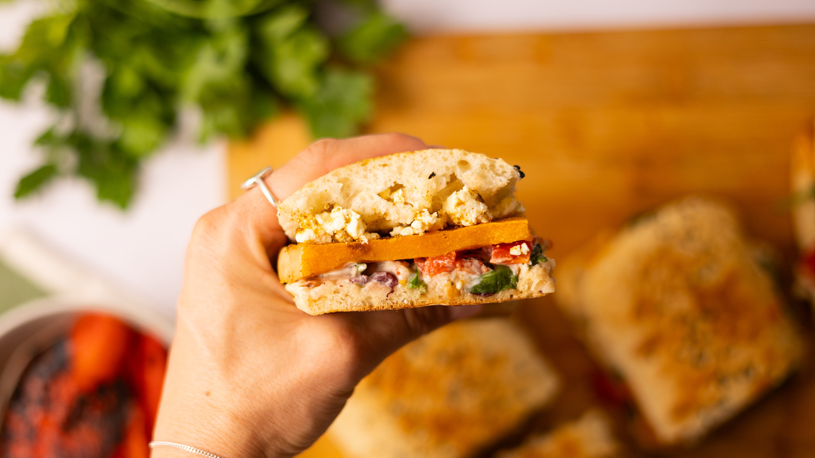 Cumin-Roasted Squash And Feta Panini Recipe