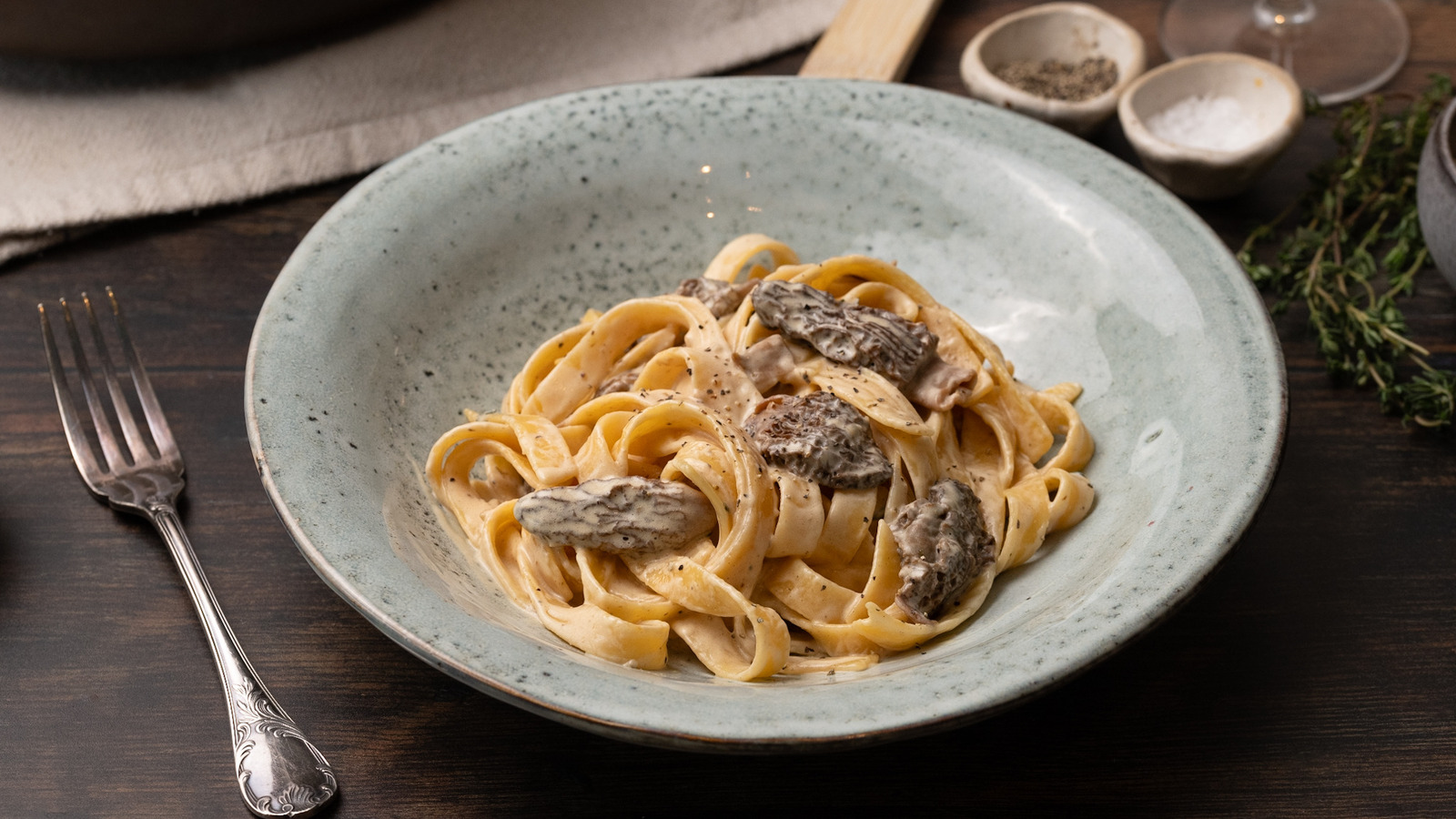 Earthy Morel Mushroom Cream Sauce Pasta Recipe