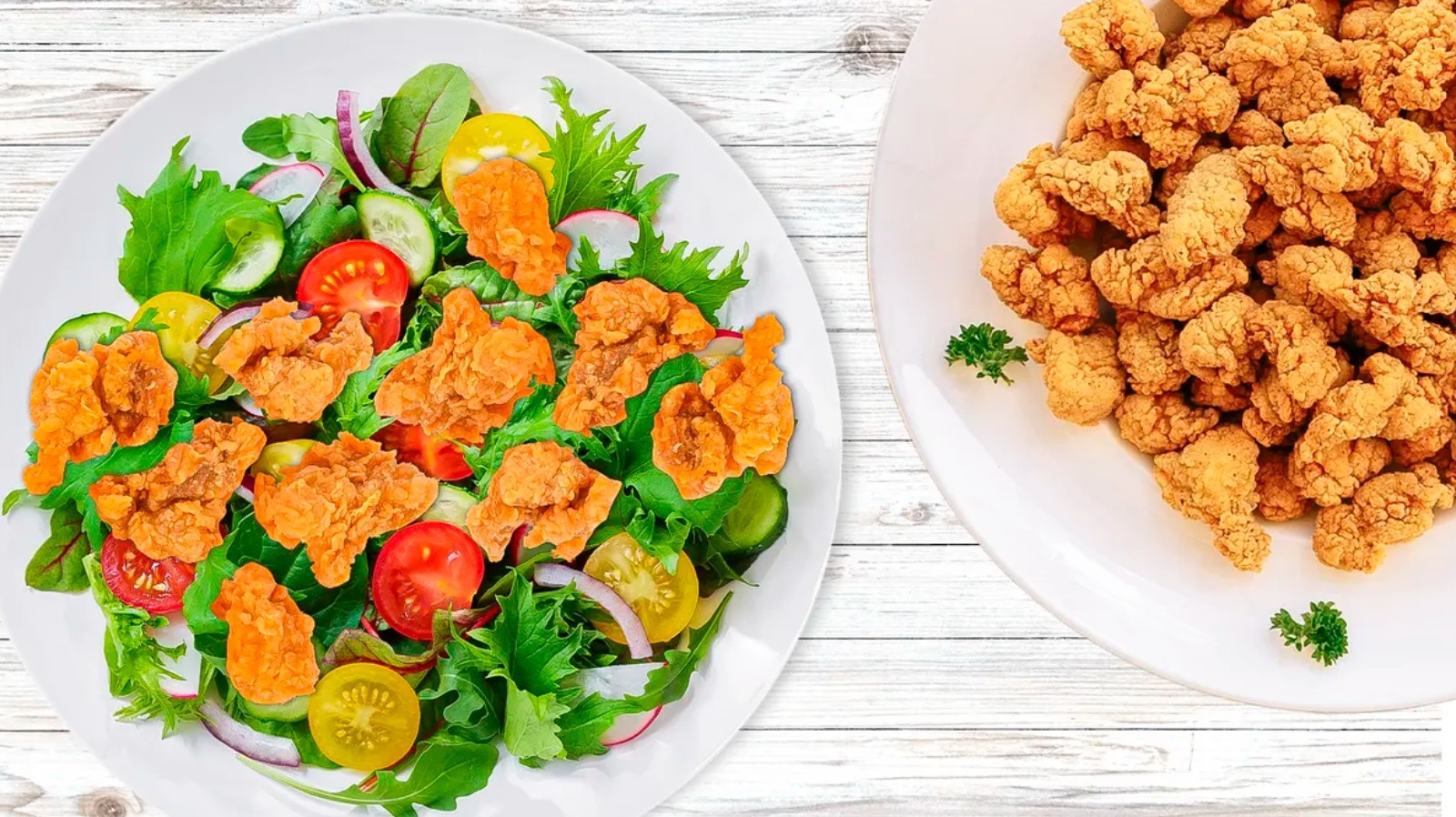 Forget Croutons And Use Popcorn Chicken To Add Crunch And Protein To Salad
