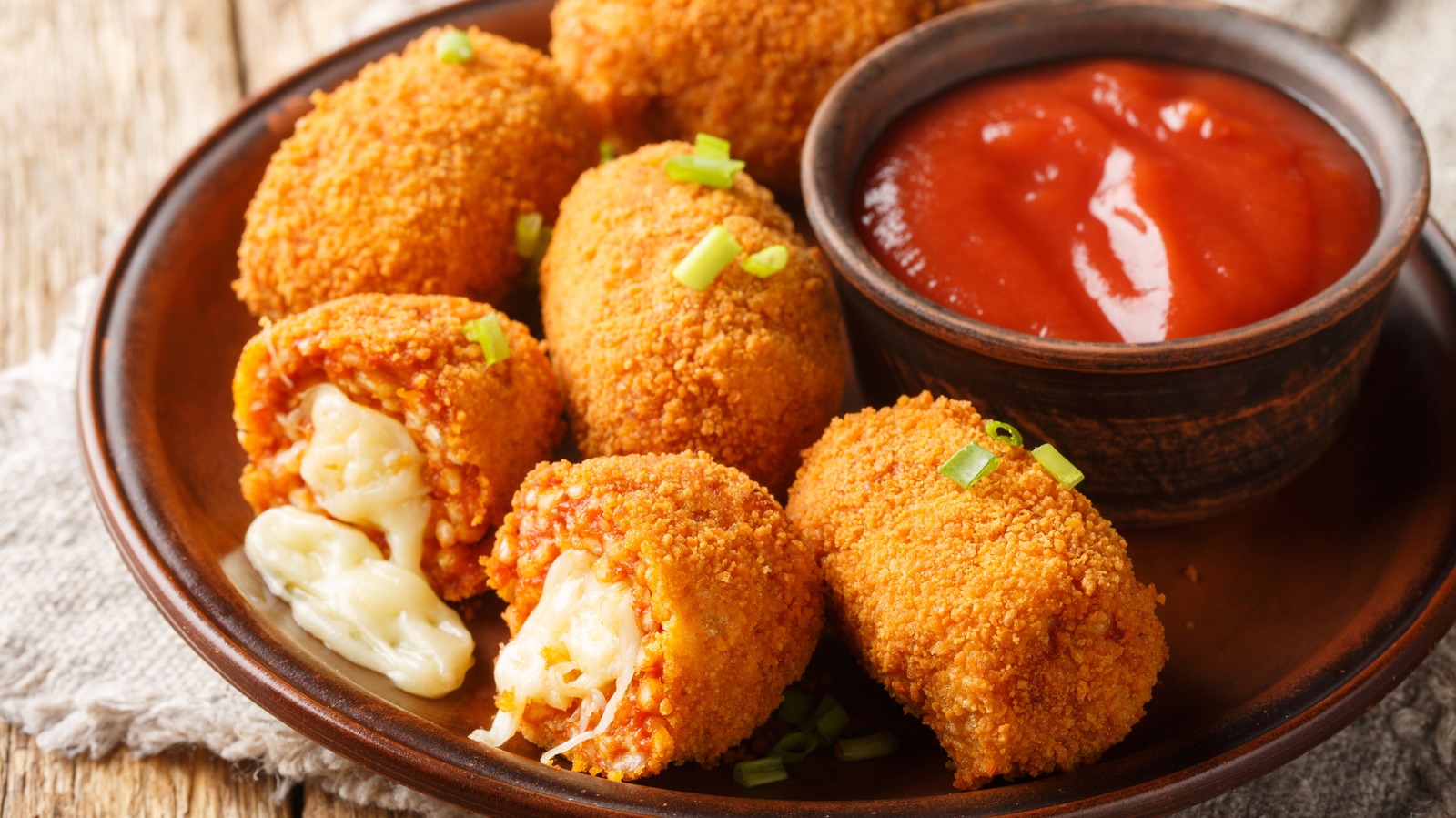 Fry Mozzarella In Balls For A Snack Or Appetizer