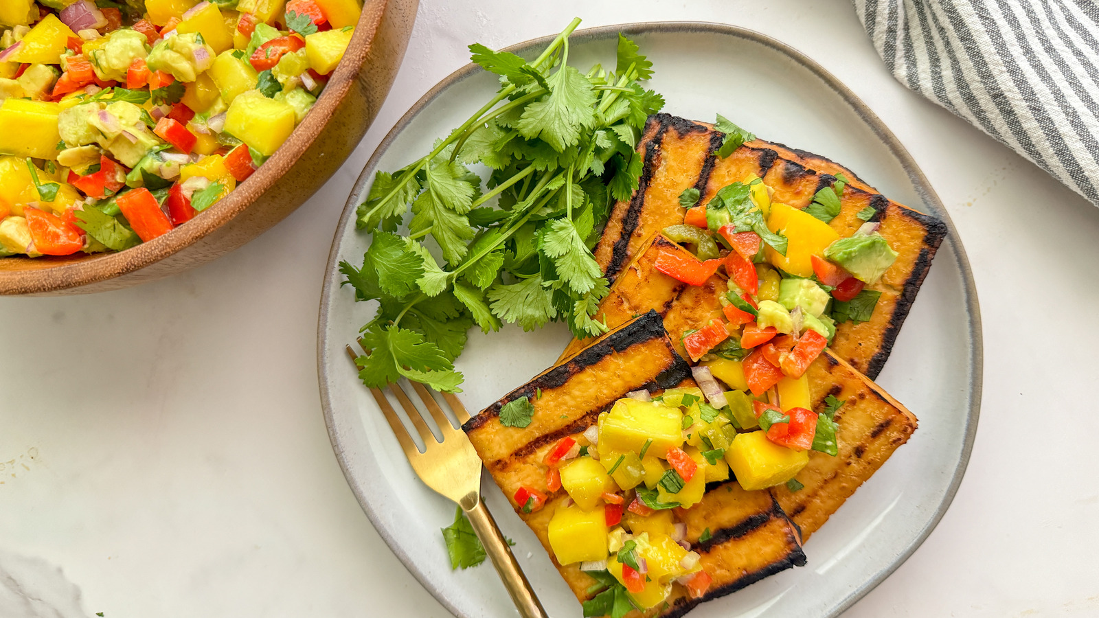 Grilled Tofu With Mango Salsa Recipe