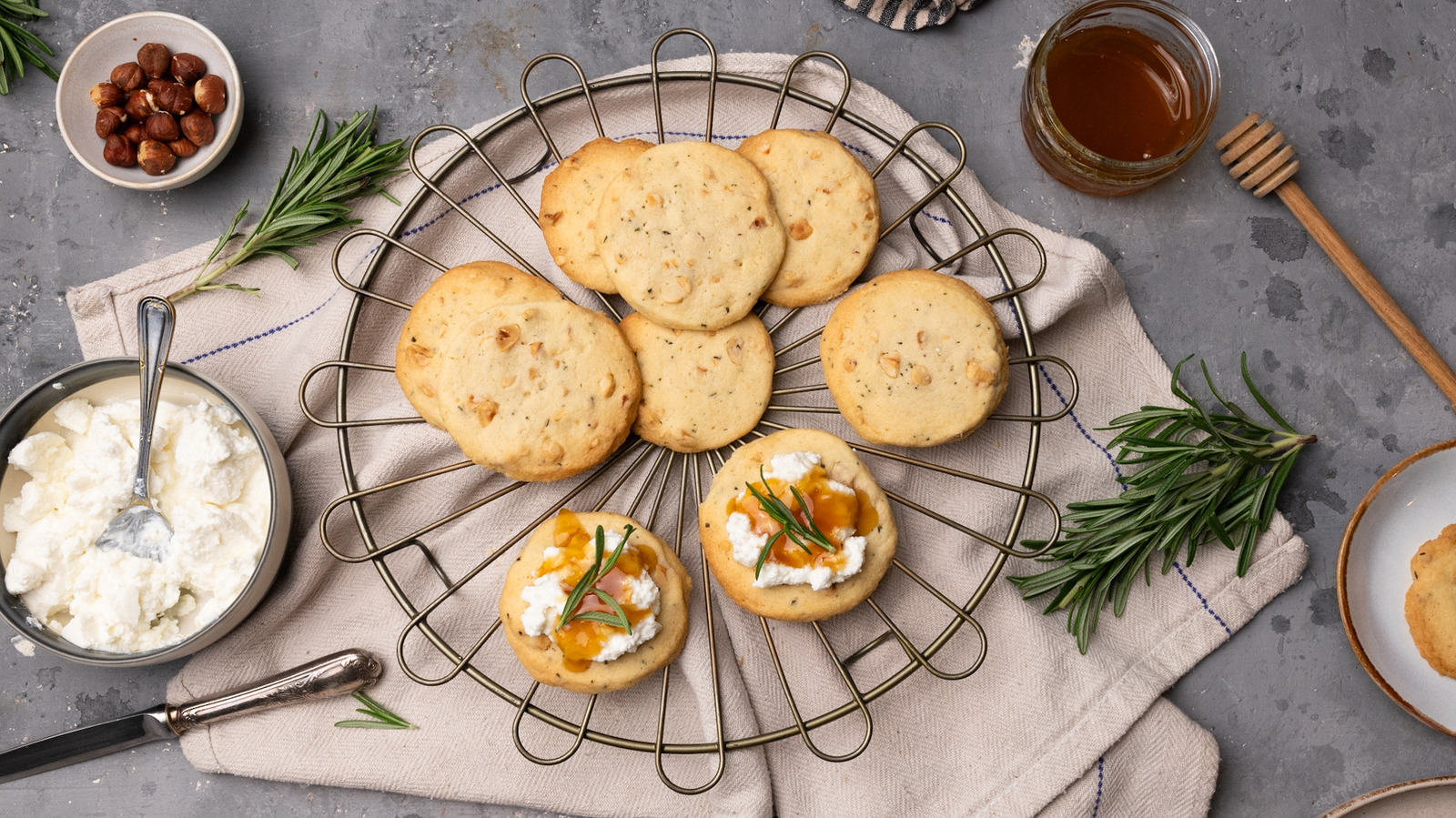 Honey Rosemary Hazelnut Shortbread Recipe