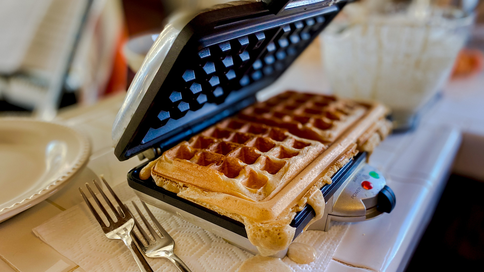 How Cooking Oil Will Help Clean Caked-On Bits From Your Waffle Maker