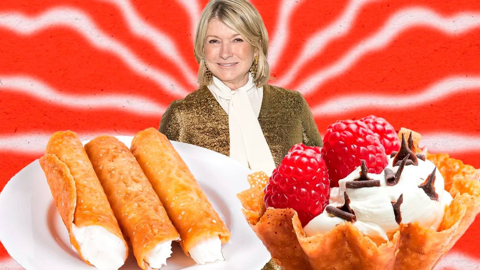 How Martha Stewart Reinvented Brandy Snaps As A Sweet Dessert Cup