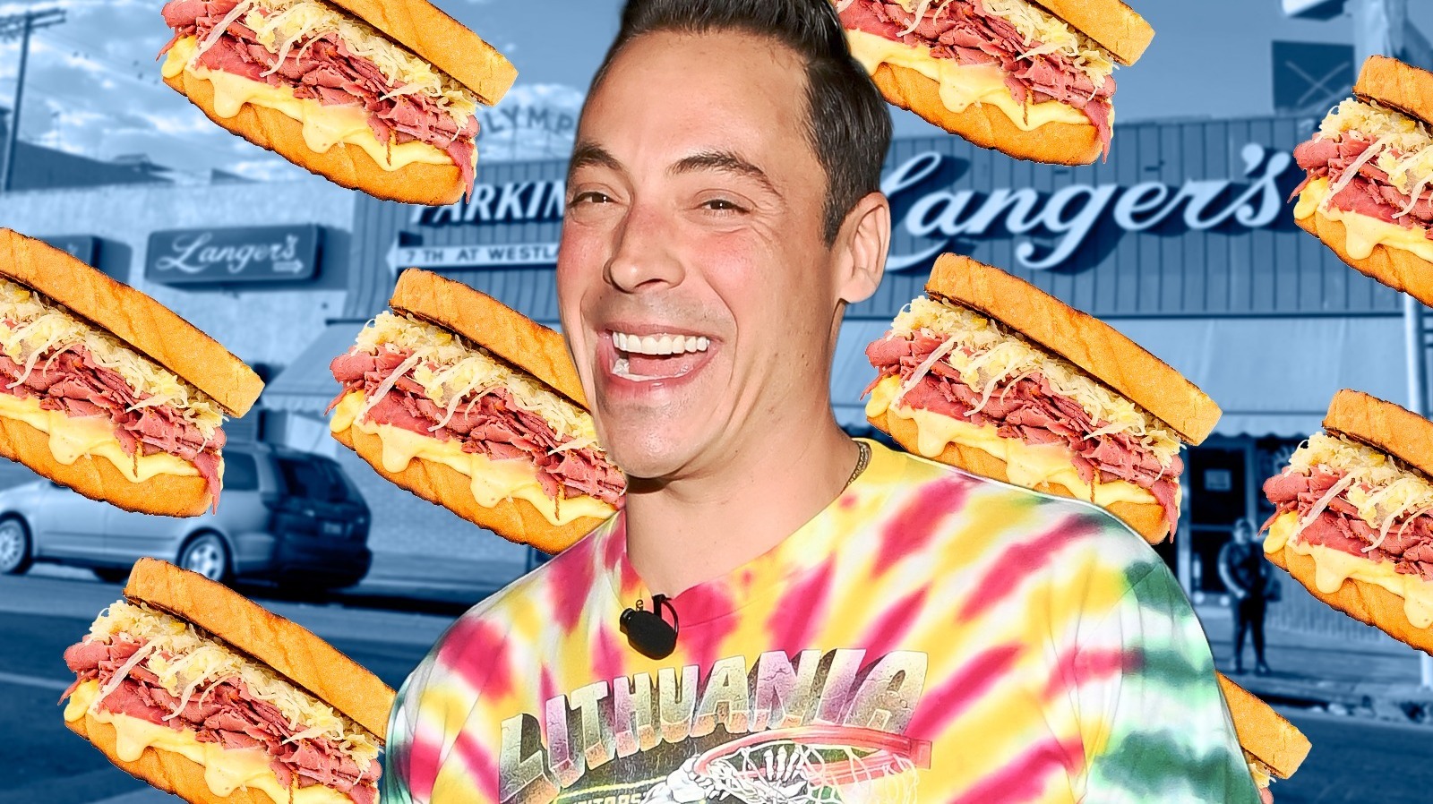 Jeff Mauro Can't Get Enough Of The Pastrami Sandwich At Langer's In Los Angeles - Exclusive