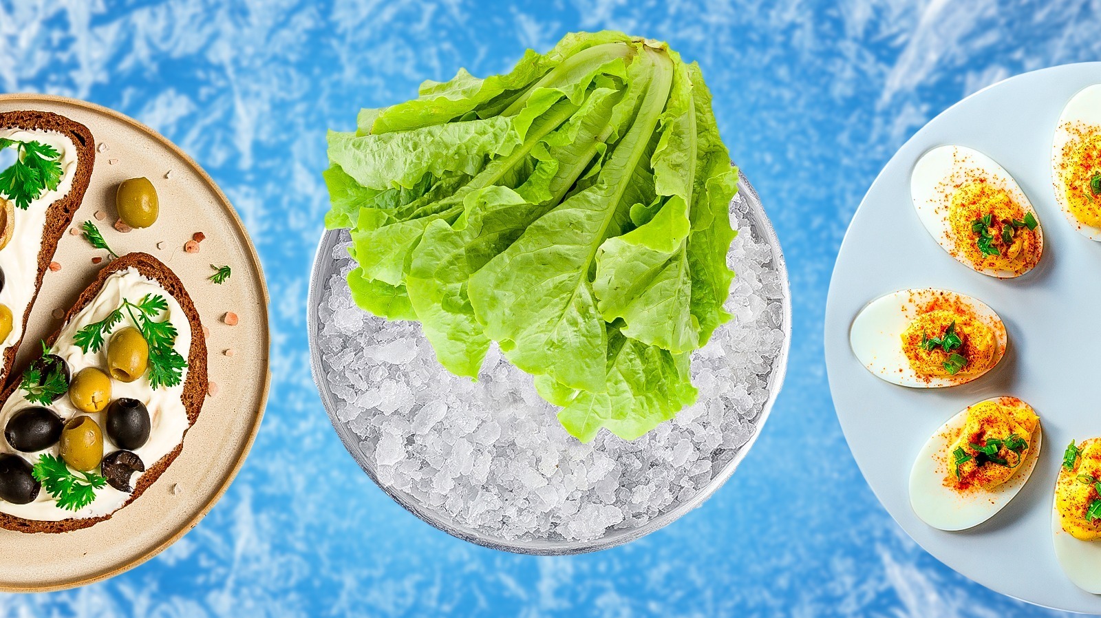 Keep Party Hors D'oeuvres Chilled With A Genius Ice And Lettuce Trick