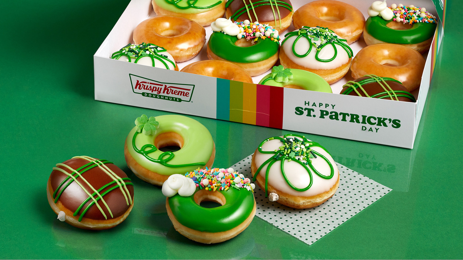 Krispy Kreme Releases 4 New Festive Donuts For St. Patrick's Day