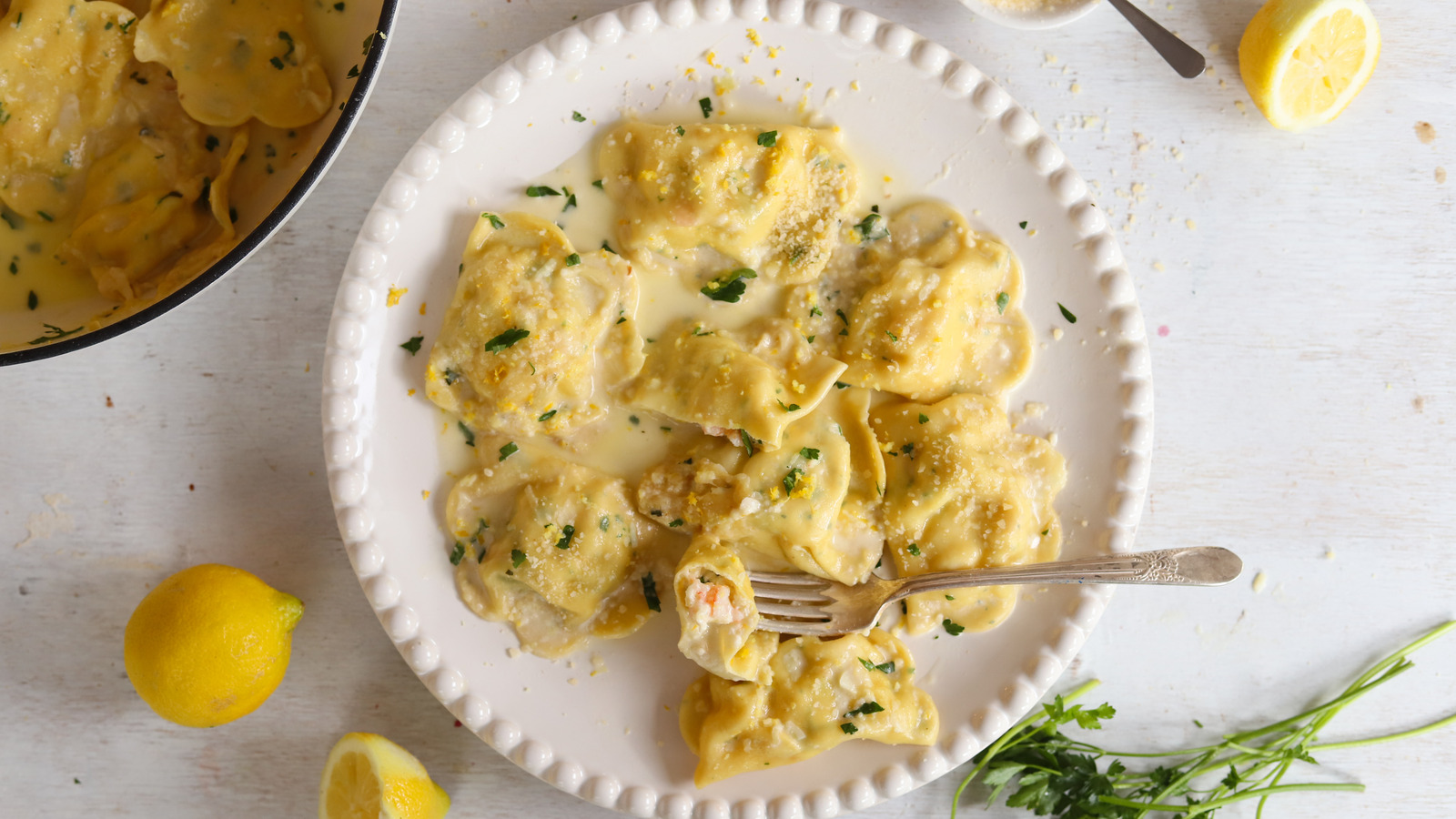 Lemony Shrimp Scampi Ravioli Recipe