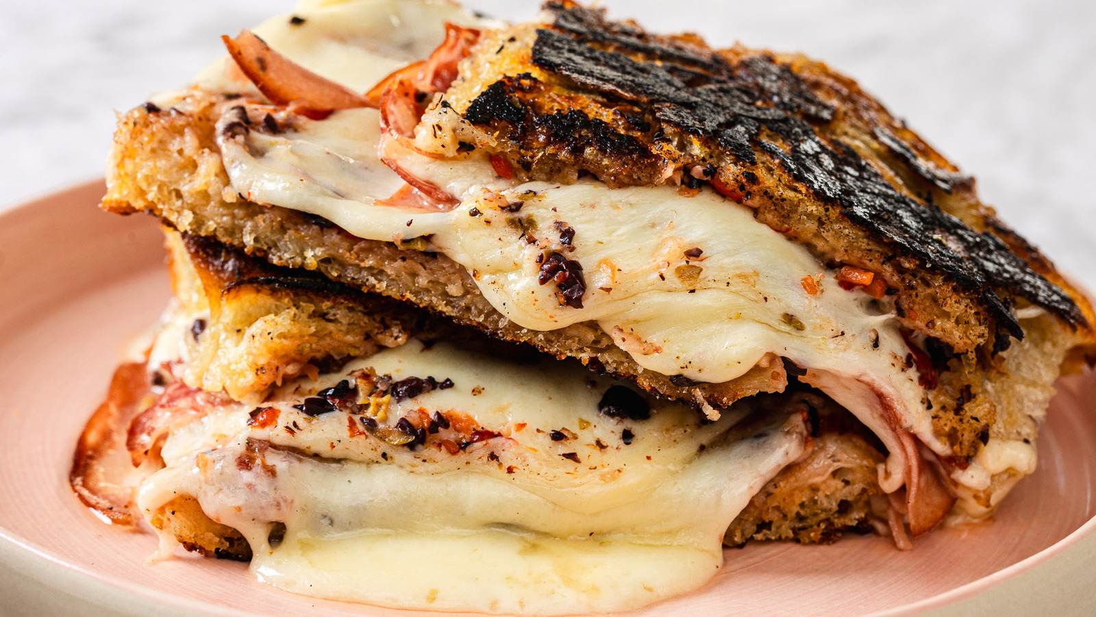Loaded Muffuletta Grilled Cheese Recipe