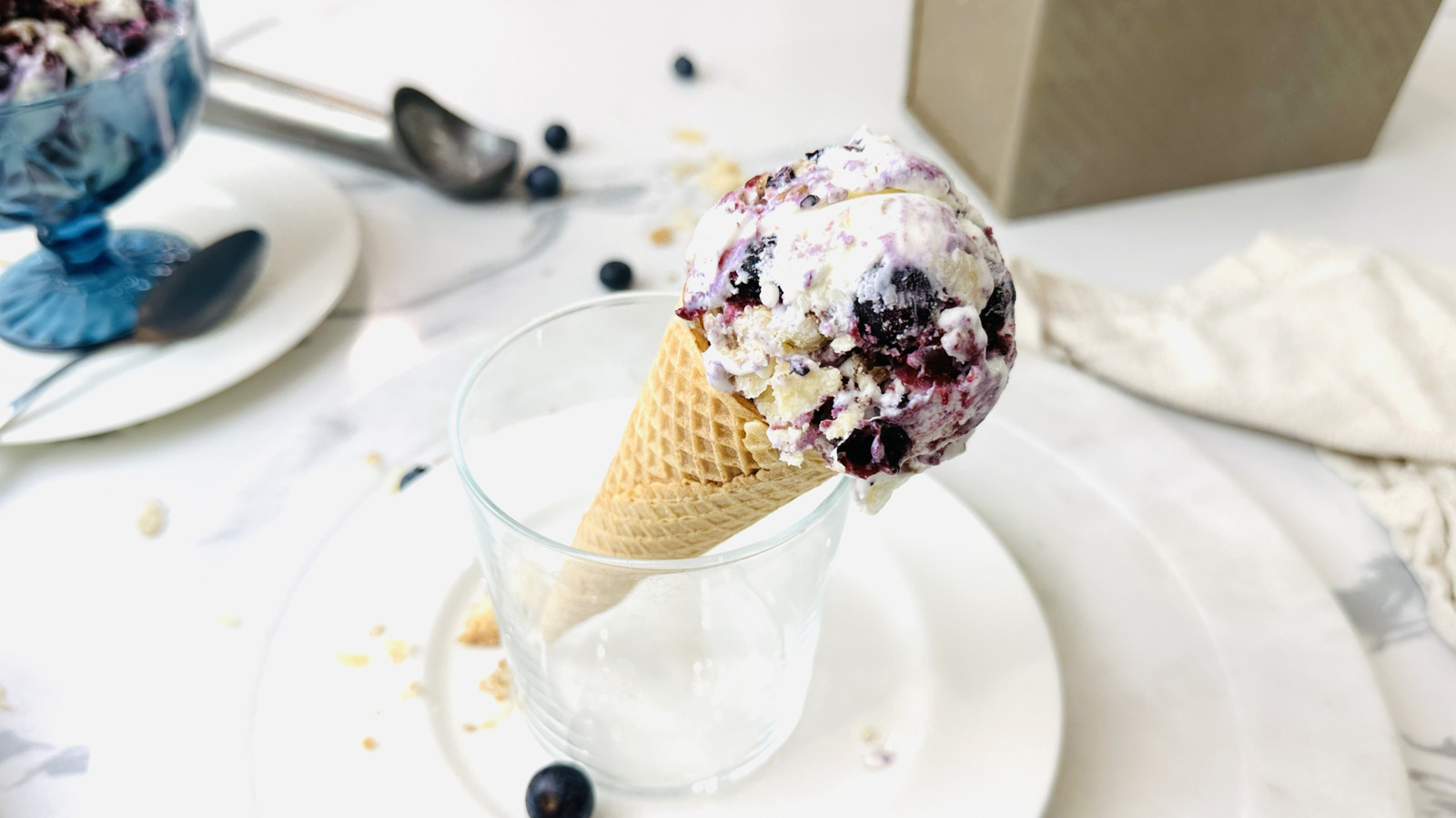 No-Churn Blueberry Pie Ice Cream Recipe
