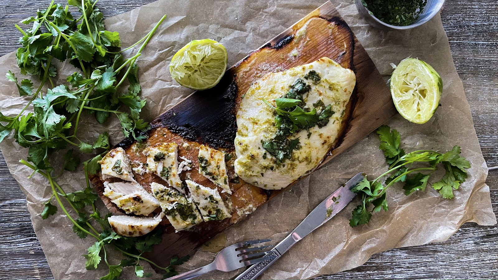 Plank-Roasted Cilantro Chicken Recipe