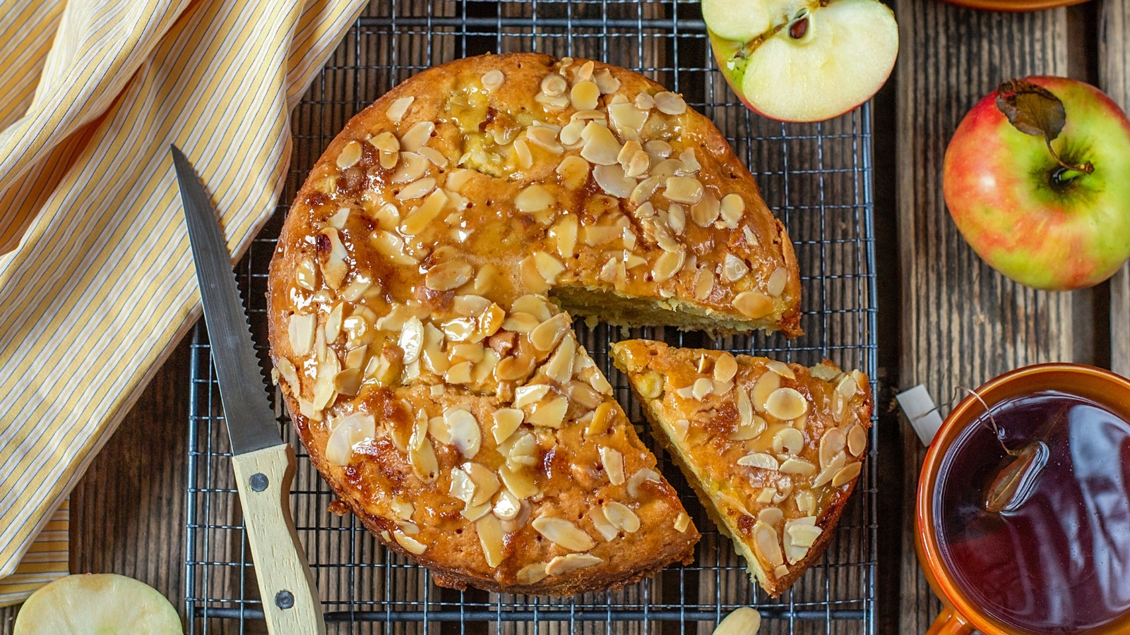 Pour Toffee Sauce Over Apple Cake For A Dessert Full Of Sticky Sweetness