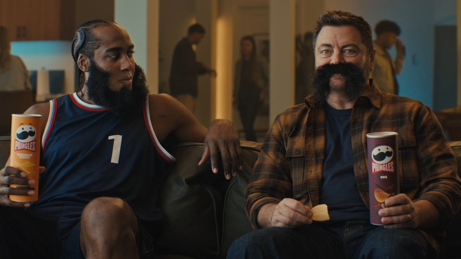 Pringles' Celebrity Mustache Super Bowl Ad Is Pure Nightmare Fuel