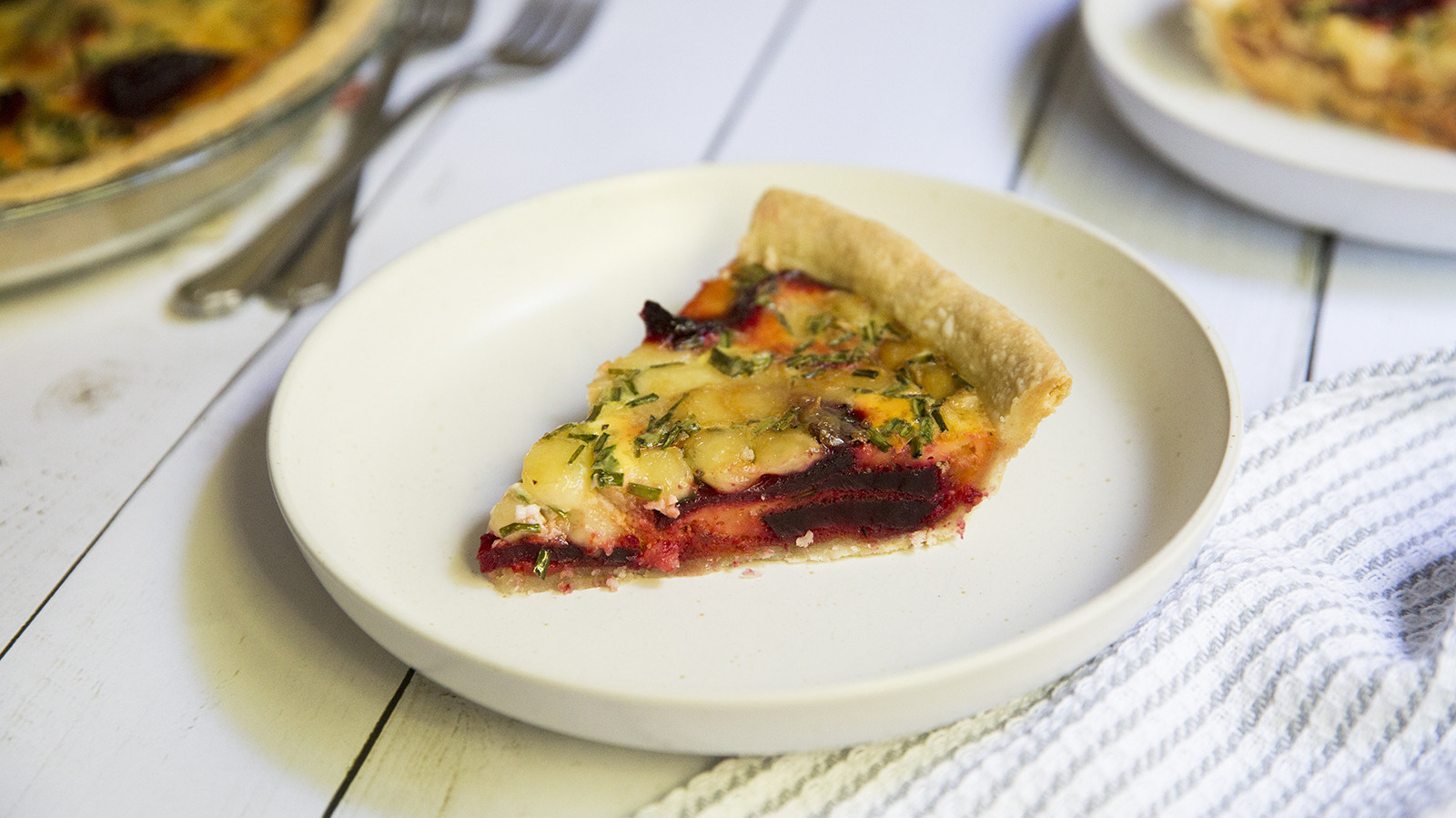 Roasted Beetroot And Emmental Quiche Recipe - Street Food Spectacle
