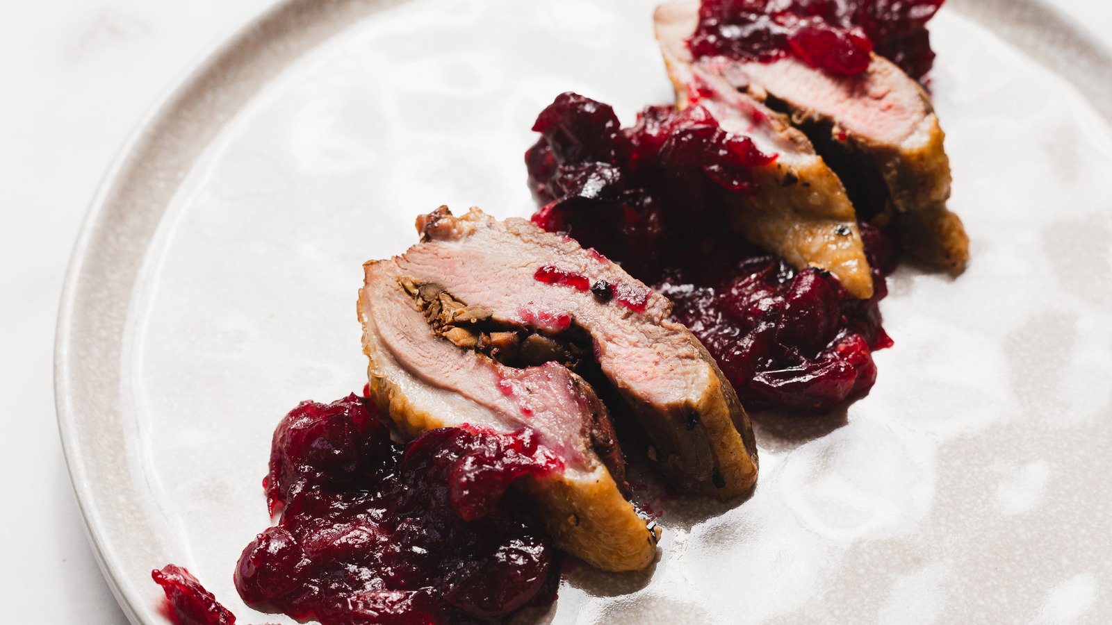 Roasted Duck Breasts With Mushroom Stuffing Recipe
