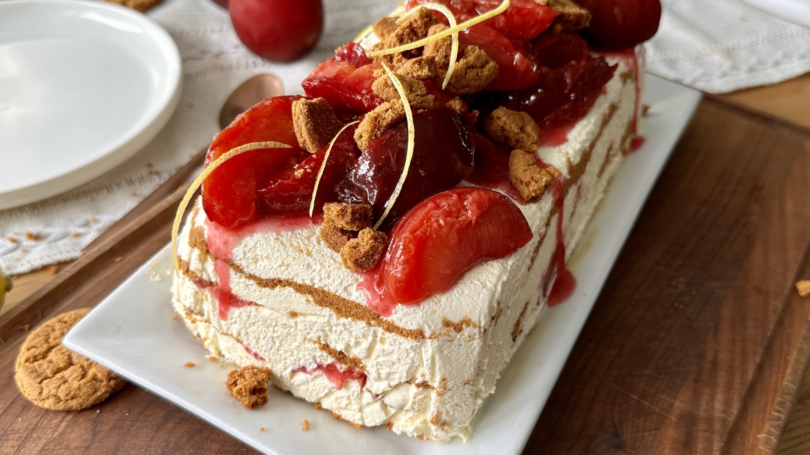 Roasted Plum Semifreddo Recipe