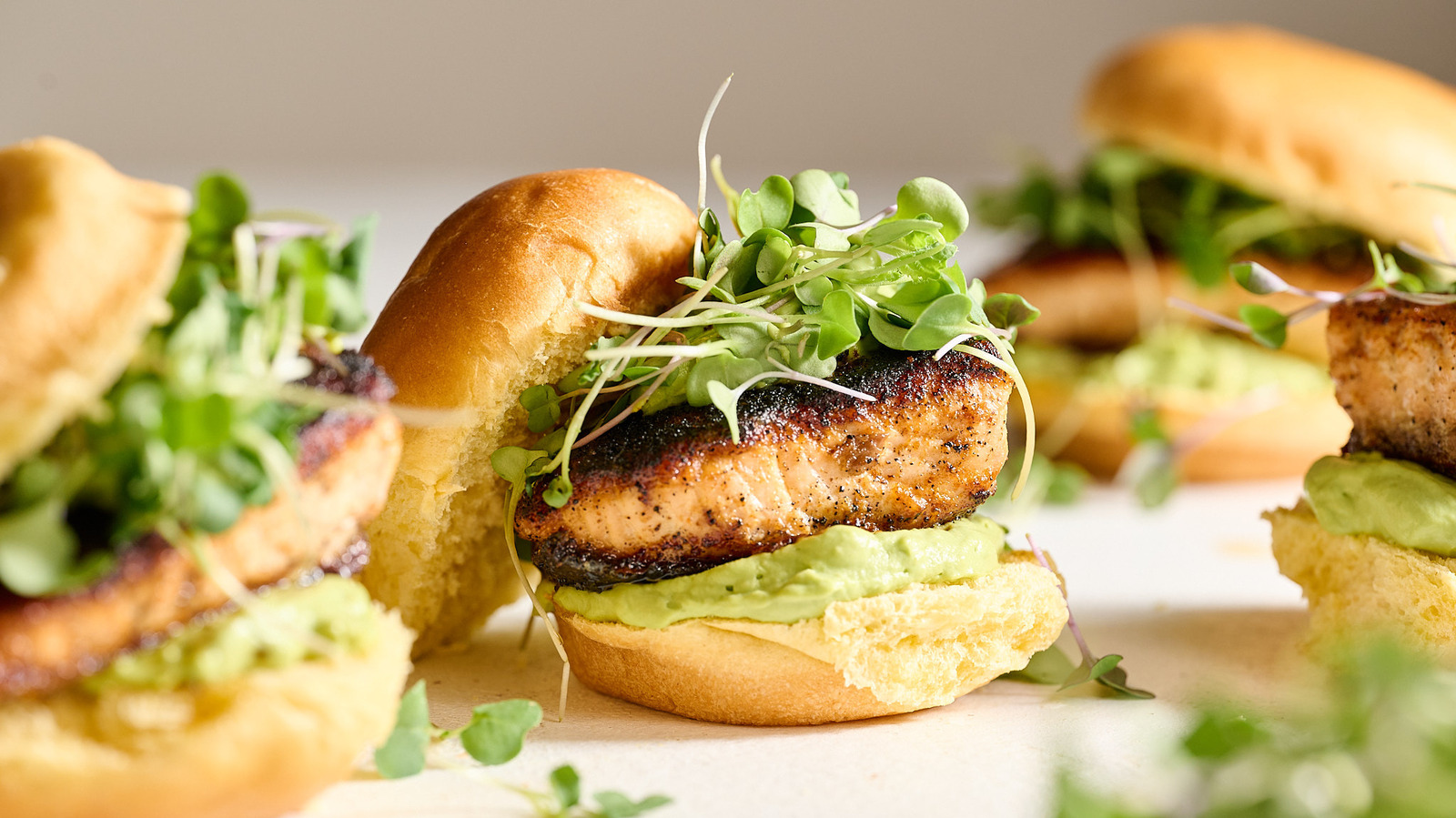 Salmon Sliders With Avocado Crema Recipe