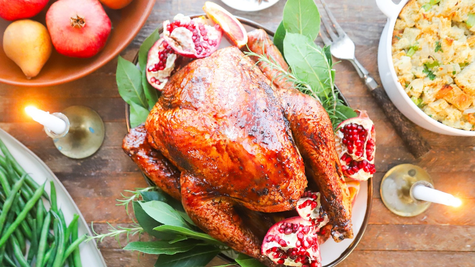 Smoked Turkey With Mulled Pomegranate Glaze Recipe