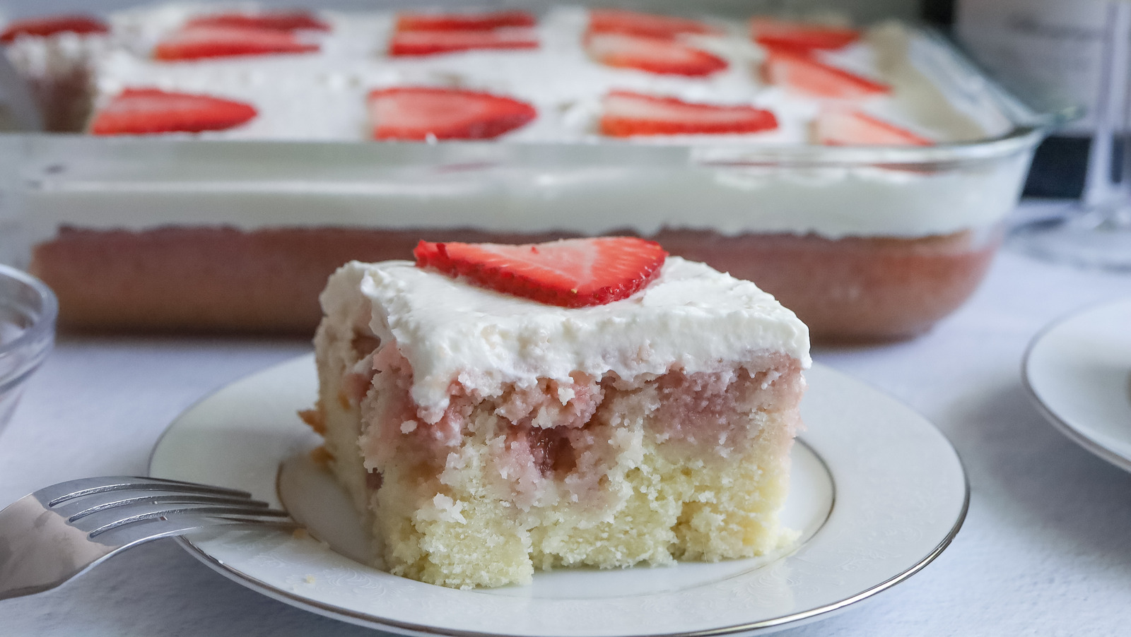 Strawberry Champagne Poke Cake Recipe