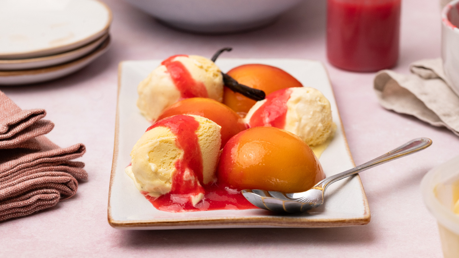 Sweet And Simple Peach Melba Sundae Recipe