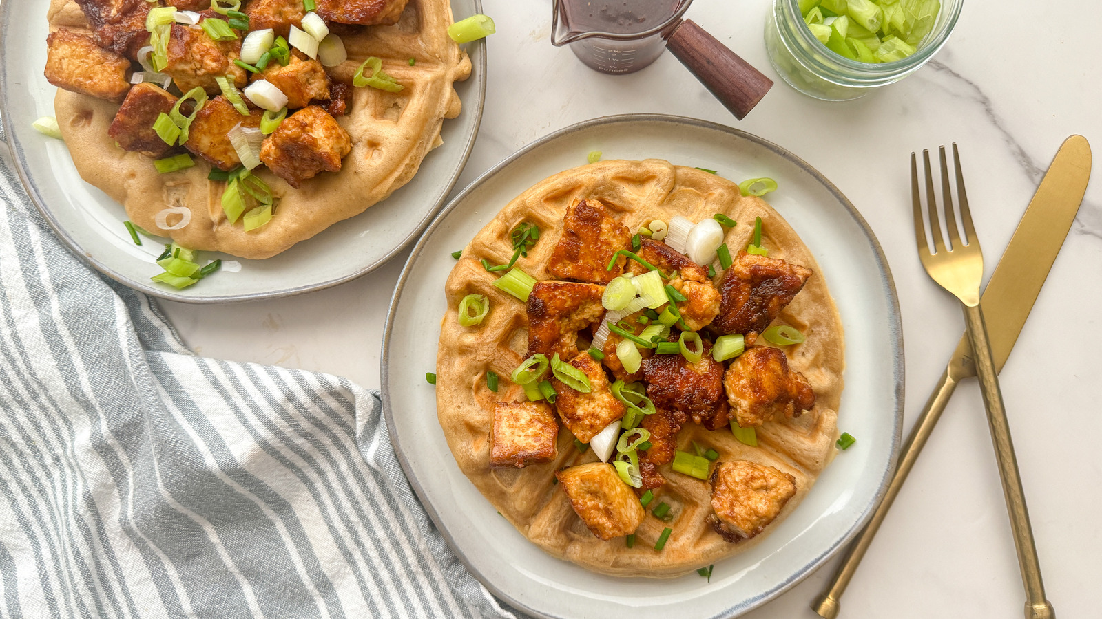 Sweet And Spicy Tofu And Waffles Recipe
