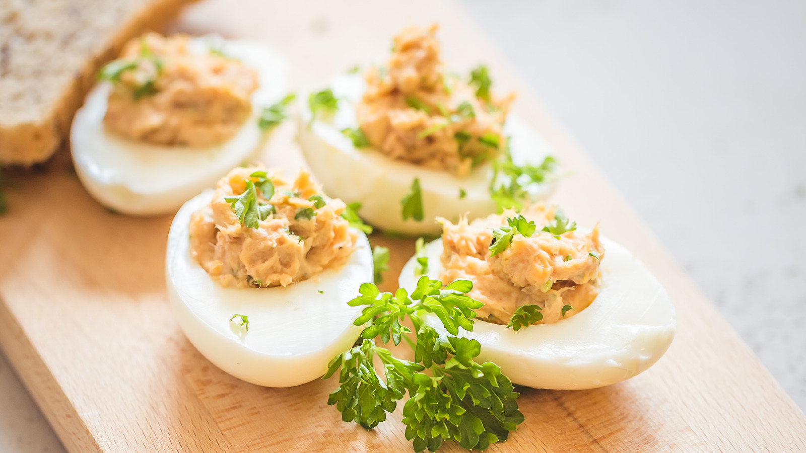 Switch Up Deviled Eggs With The Unique Addition Of Canned Tuna