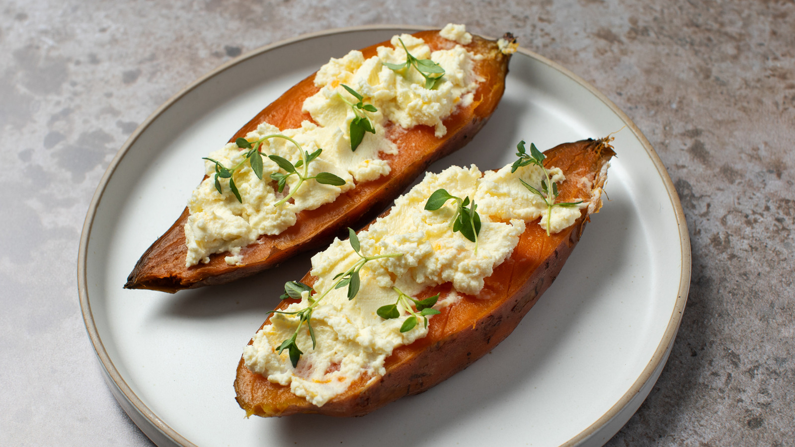 The Aldi Cheese That Turns Sweet Potatoes Into An Easy Comfort Dish