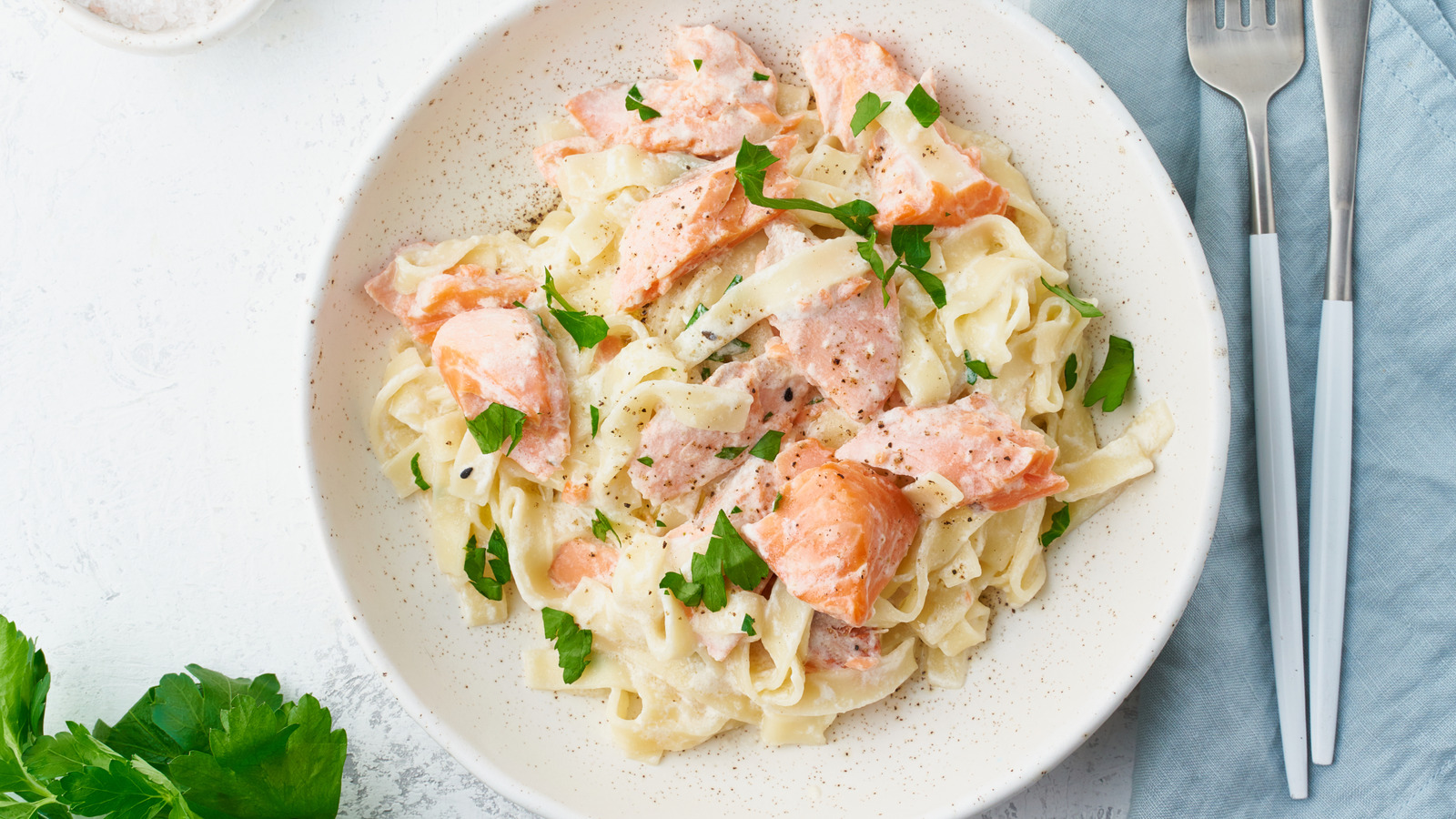 Tinned Salmon Is The Best Canned Fish To Elevate Creamy Pasta Dishes