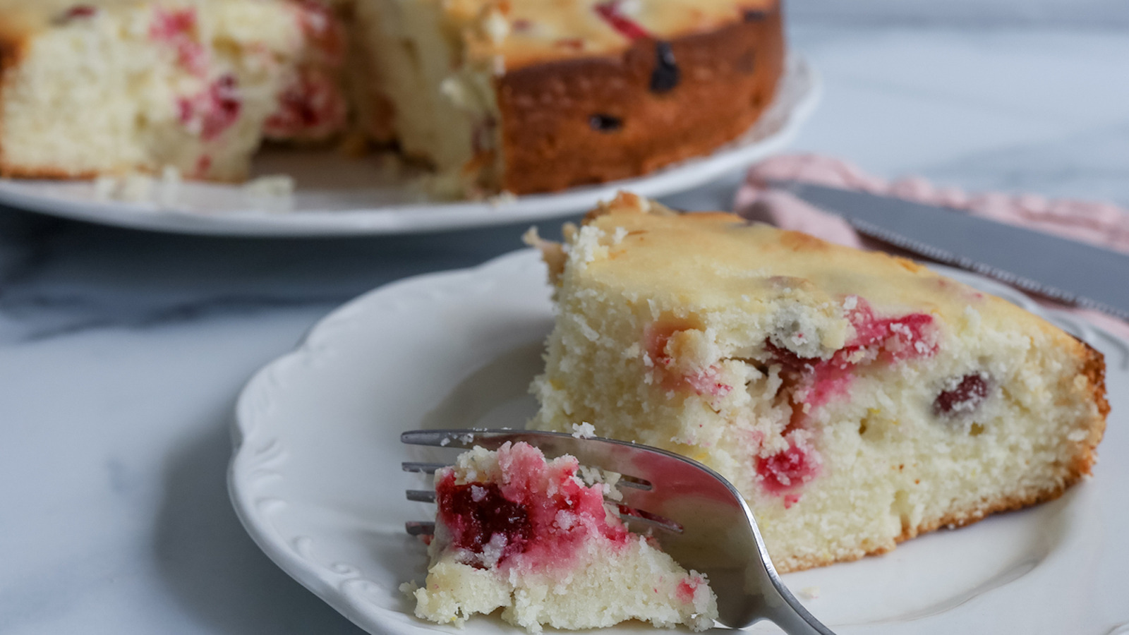 The Booze You Need To Brighten Up Cranberry Ricotta Cake