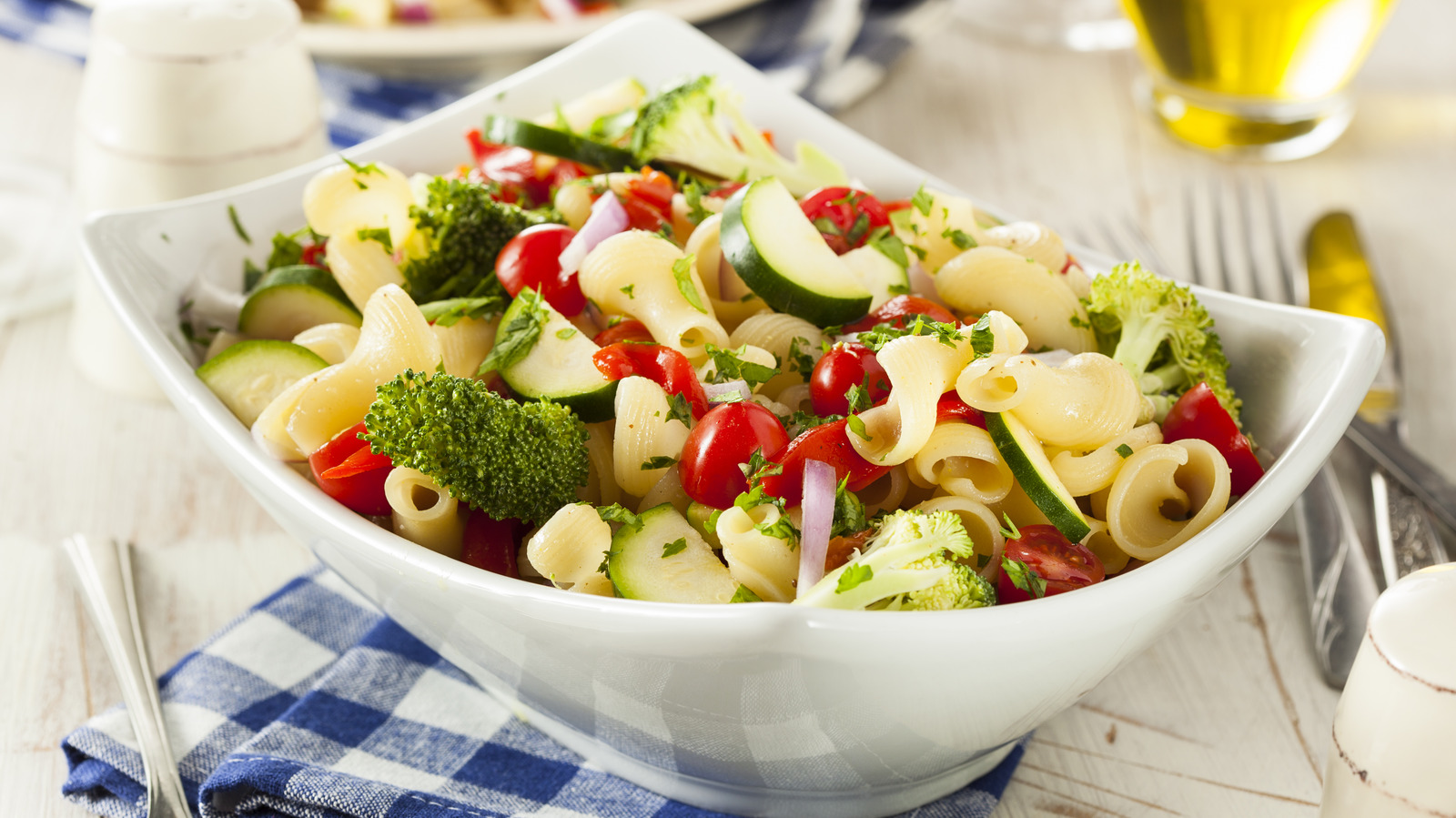 The Ratio Tip You Need For Better Balanced Pasta Salad