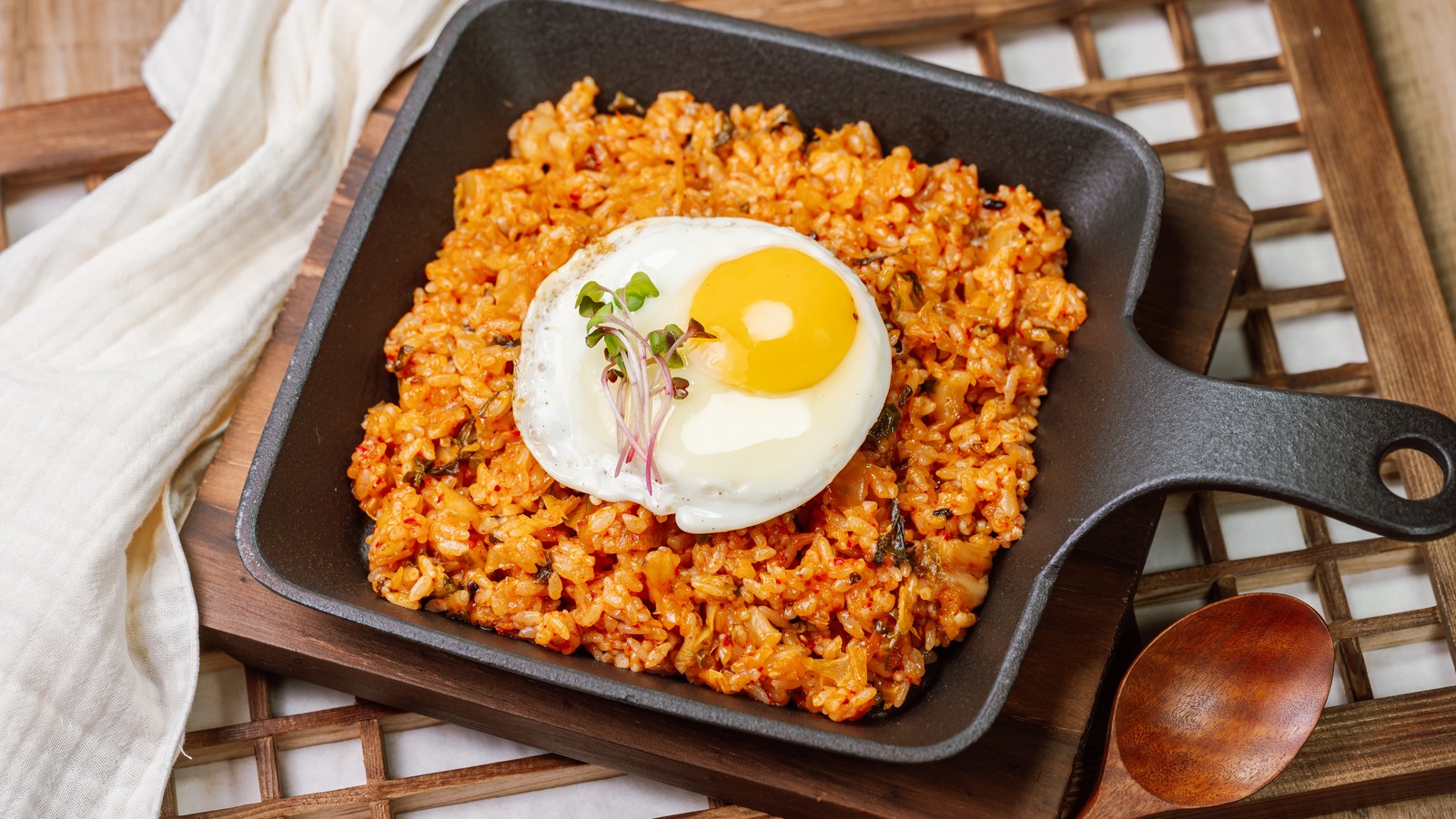 The Temperature Tip For The Best Kimchi Fried Rice