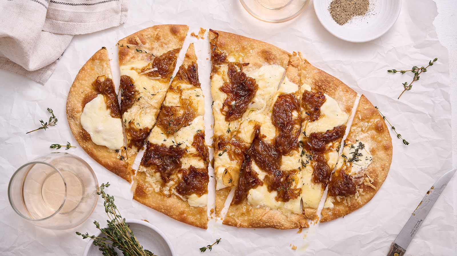 Triple Cheese French Onion Flatbread Recipe