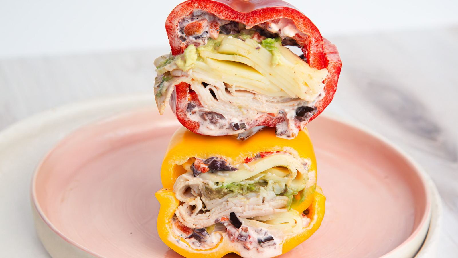Turkey Bell Pepper Sandwich With Olive Spread Recipe