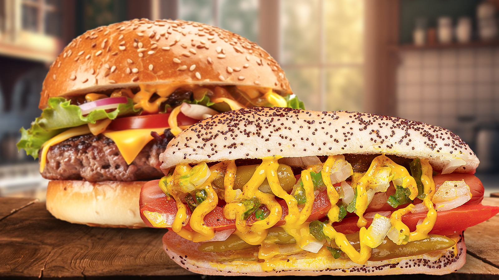 How To Make A Hamburger With Chicago-Style Hot Dog Toppings