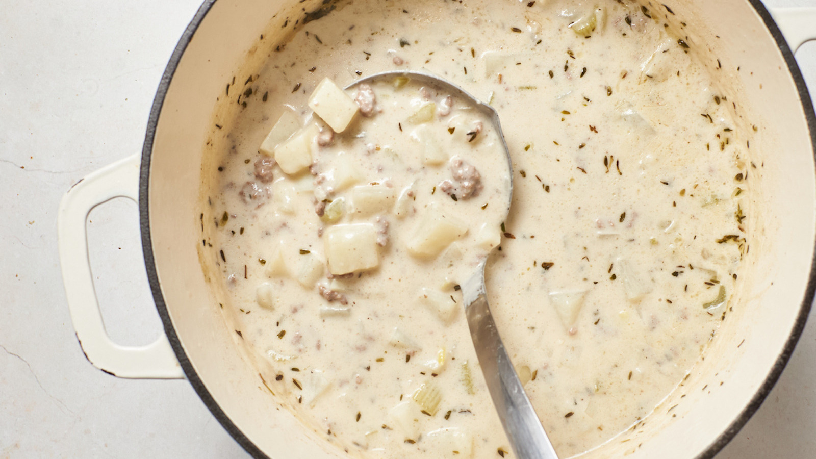 Why You Should Avoid Swiss Cheese When Making Loaded Burger Soup