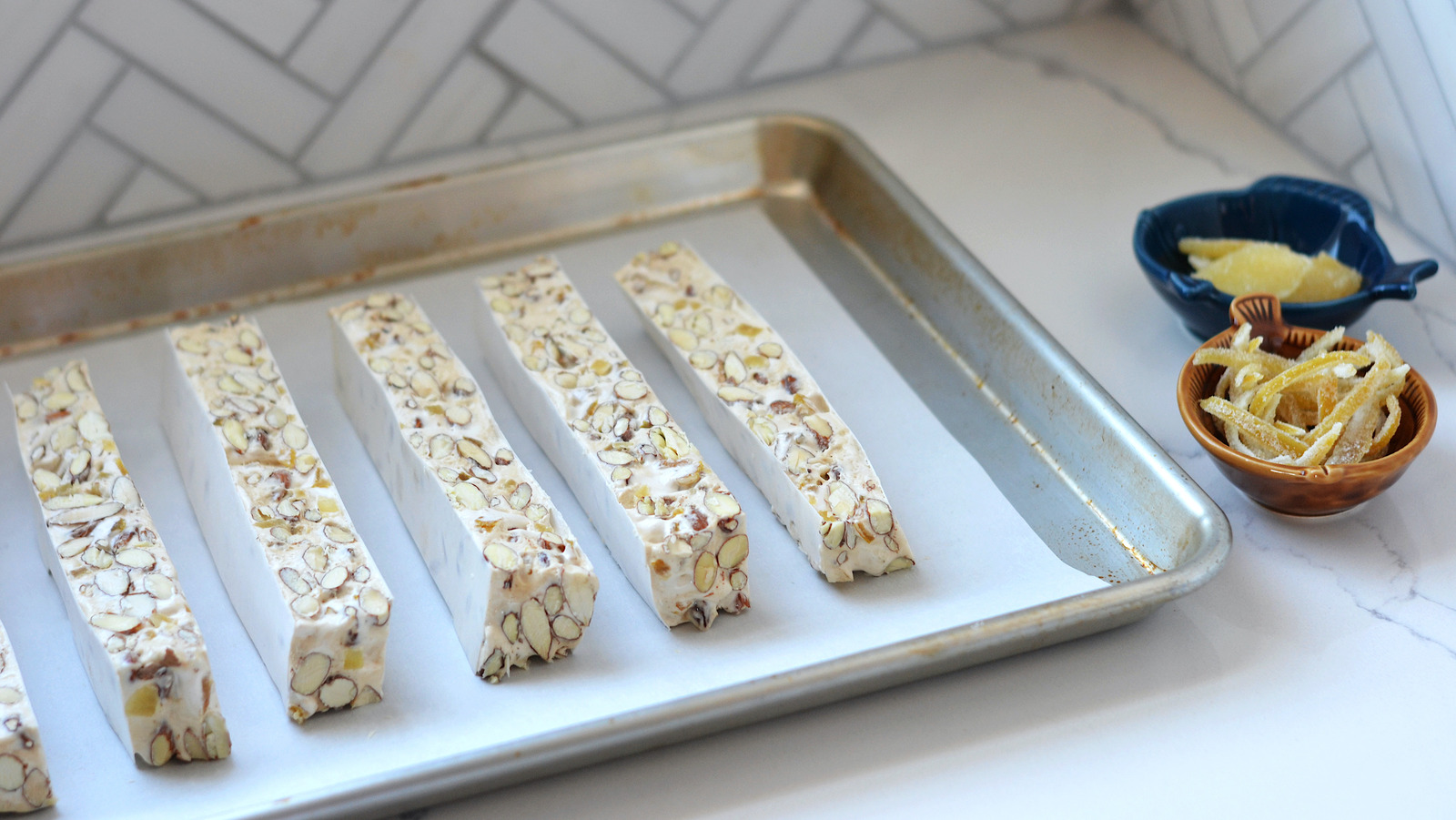Zingy Honey Almond Nougat With Lemon And Ginger Recipe